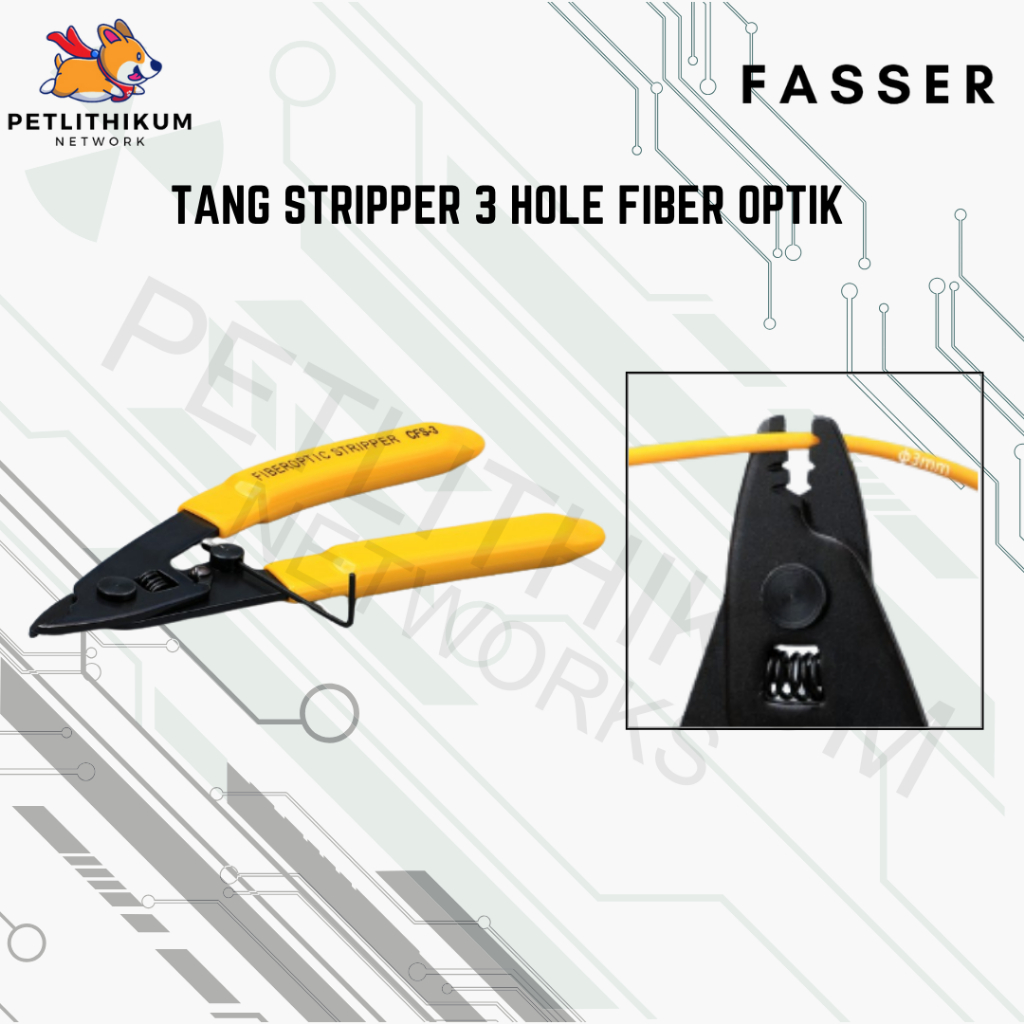 Jual Fiber Optic Stripper 3 hole / Tang Pengupas Fiber Optik | Shopee ...