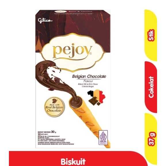 Jual Slae Stok ED Januari 2026 Glico Pejoy Belgian Chocolate Flavour 30g Pejoy Biskuit Stik ...