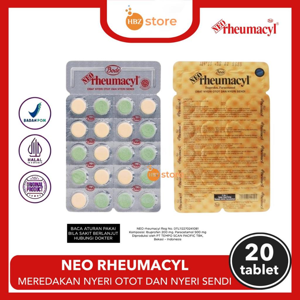 Jual Neo Rheumacyl 1 Strip isi 20 Tablet - Meredakan Nyeri Otot dan ...