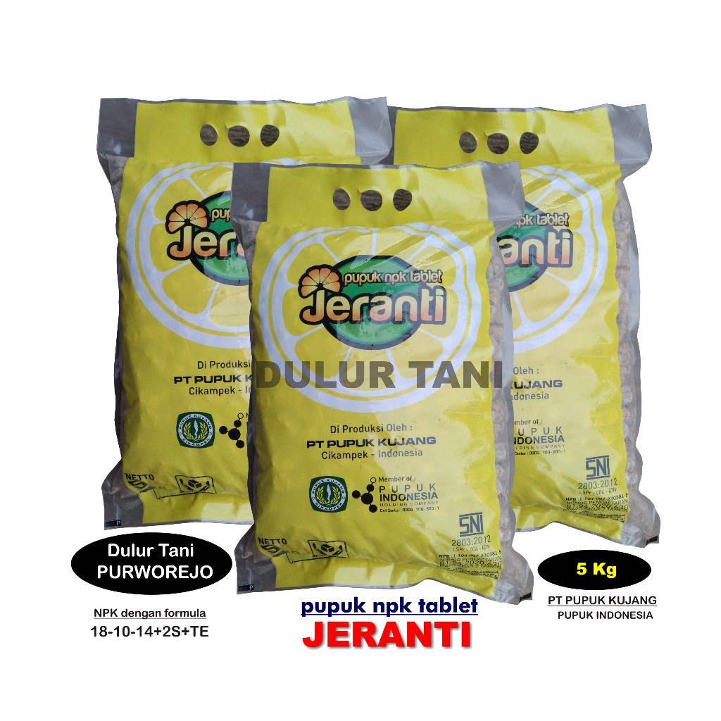 Jual Pupuk Npk Tablet Jeranti 5 Kg Pupuk Kujang Shopee Indonesia