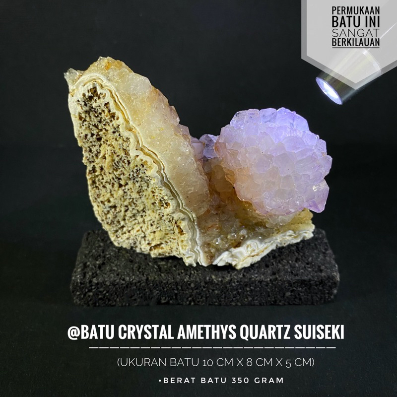Jual Batu Crystal Amethys Quartz Suiseki L16 atau Batu Kristal Alam atau Clear Quartz Stone atau ...