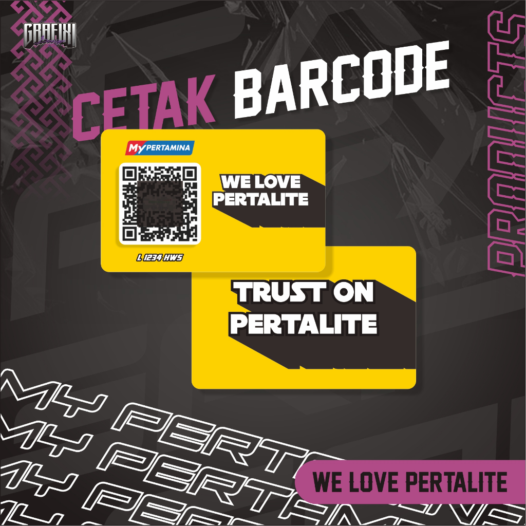 Jual CETAK BARCODE MY PERTAMINA KARTU PVC TEMA WE LOVE PERTALITE CUSTOM ...