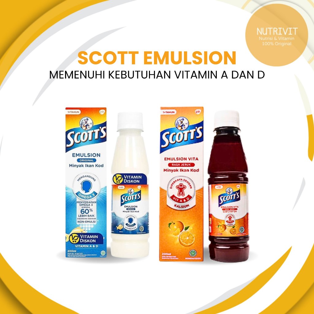 Jual SCOTT'S EMULSION VITA JERUK SIRUP 200ml / 400ml - Suplemen masa ...
