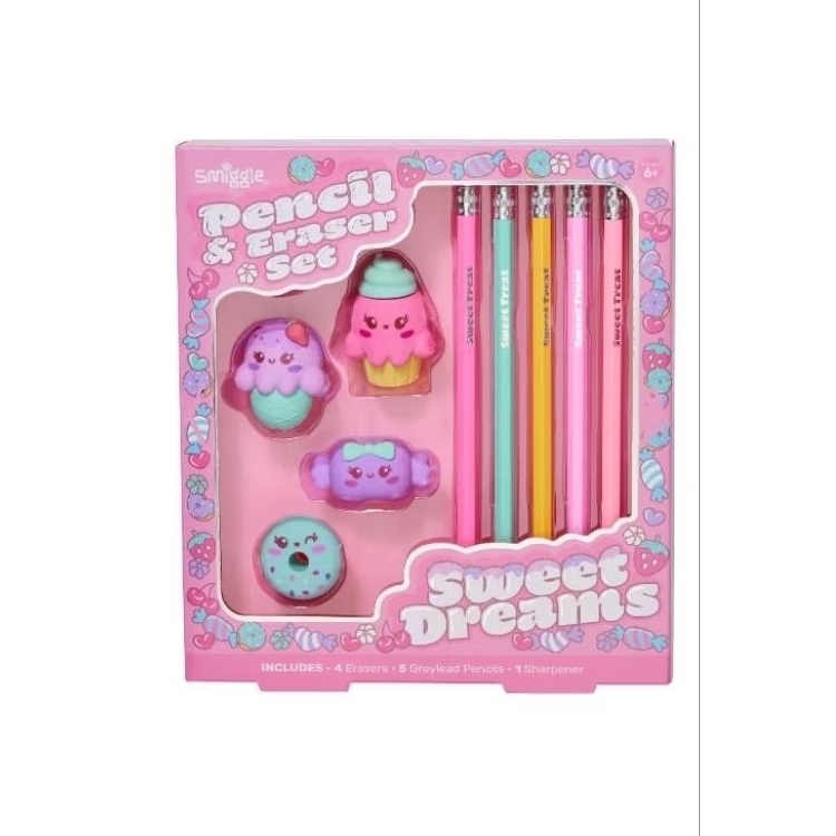 Jual (ORIGINAL) Smiggle Vision Eraser Pencil Box Set / Set Alat Tulis ...