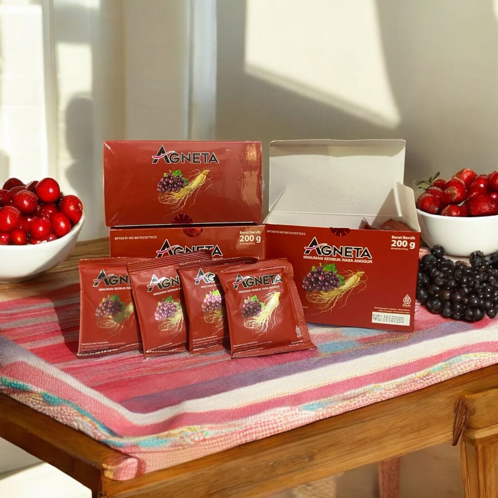 Jual AGNETA - Agneta Red Wine Herbal Alami Original Harga 10 sachet ...