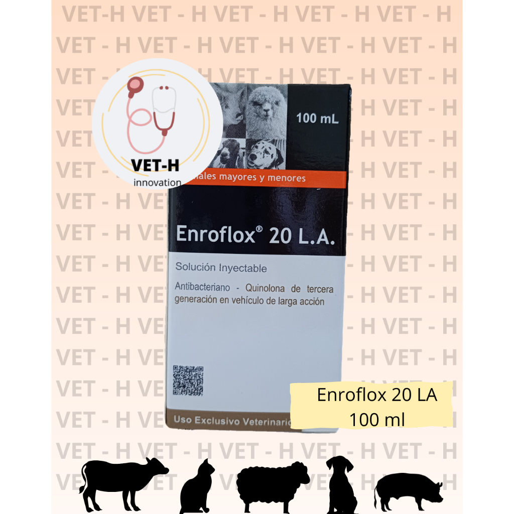 Jual Enroflox 20 L.A. 100 ml Agrovet - Obat antibiotik spektrum luas ...