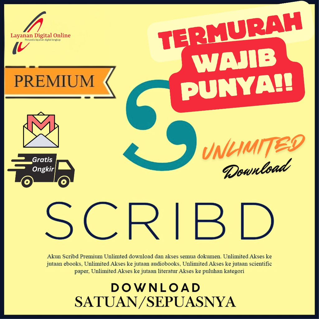 Jual Scribd Premium Resmi 1 Tahun - Download Sepuasnya - Full Garansi - Wajib Punya | Shopee ...