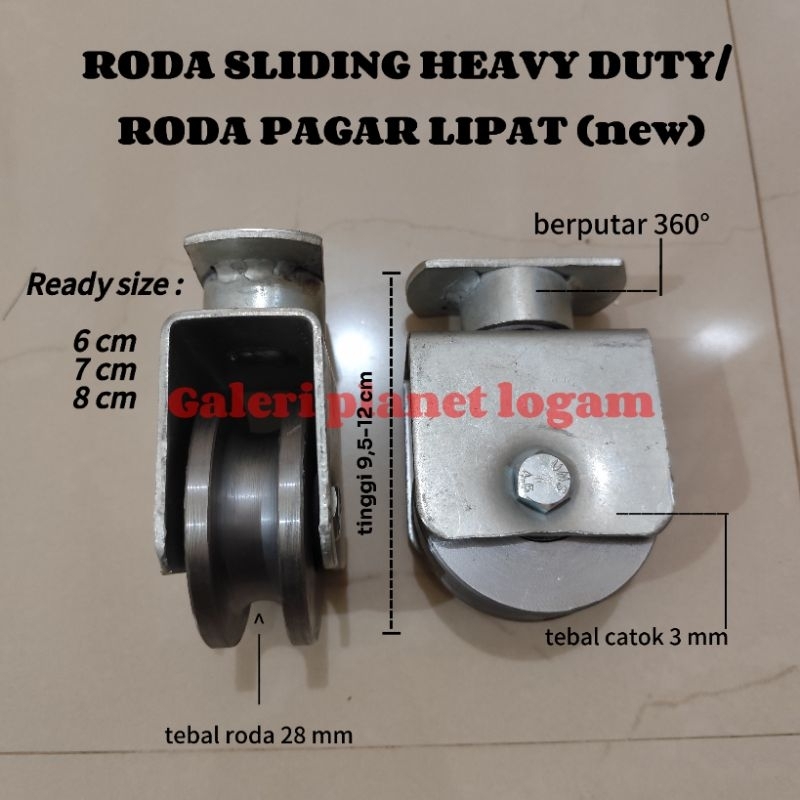 Jual Roda Sliding Heavy Duty / Roda pagar lipat (new) | Shopee Indonesia