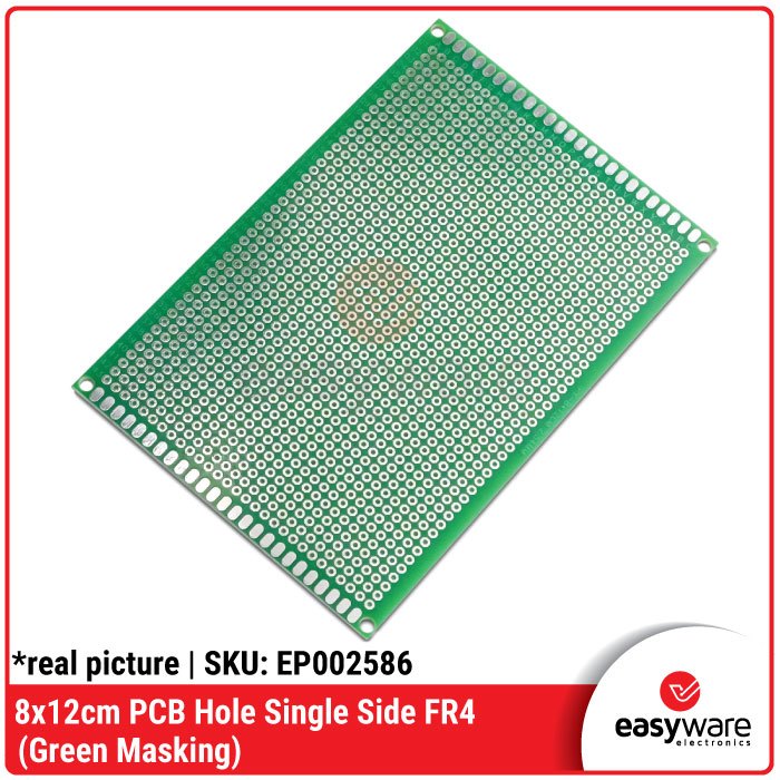Jual PCB SINGLE SIDE 8x12cm PCB MATRIX 8x12 PCB LUBANG 8x12 PCB FR4 ...
