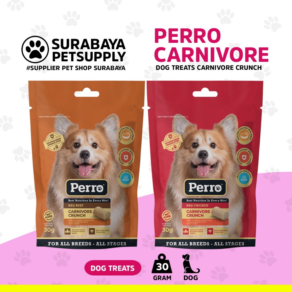 Jual Perro carnivore chrunch 30 gram - Perro karnivora - Perro BBQ Beef ...