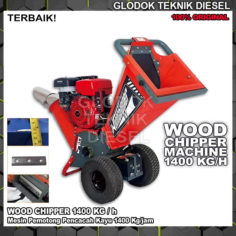 Jual Mesin Cacah Pencacah Kayu Ranting Dahan + Engine Bensin 1400 kg ...
