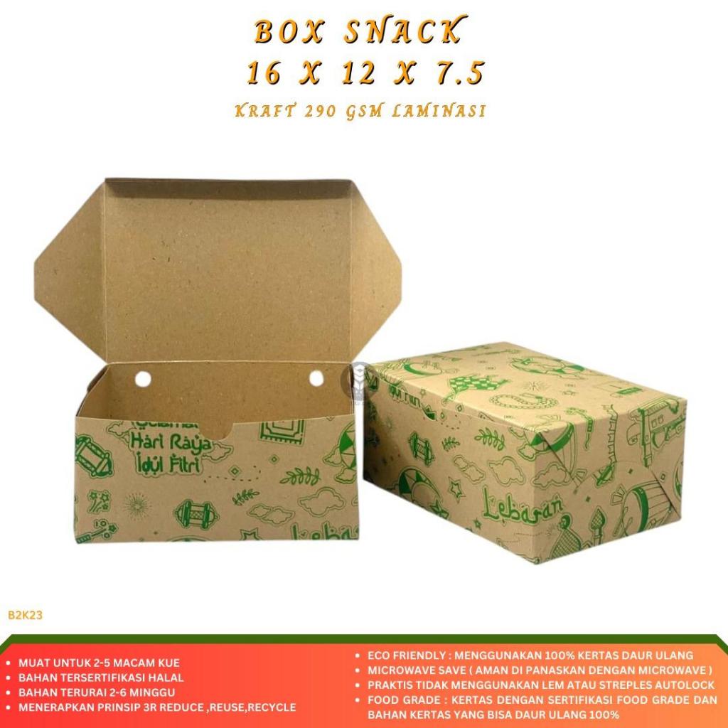 Jual Box Snack 12x16 Dus Snack 16x12 Dus Motif Lebaran (B2K2E-Laminasi ...