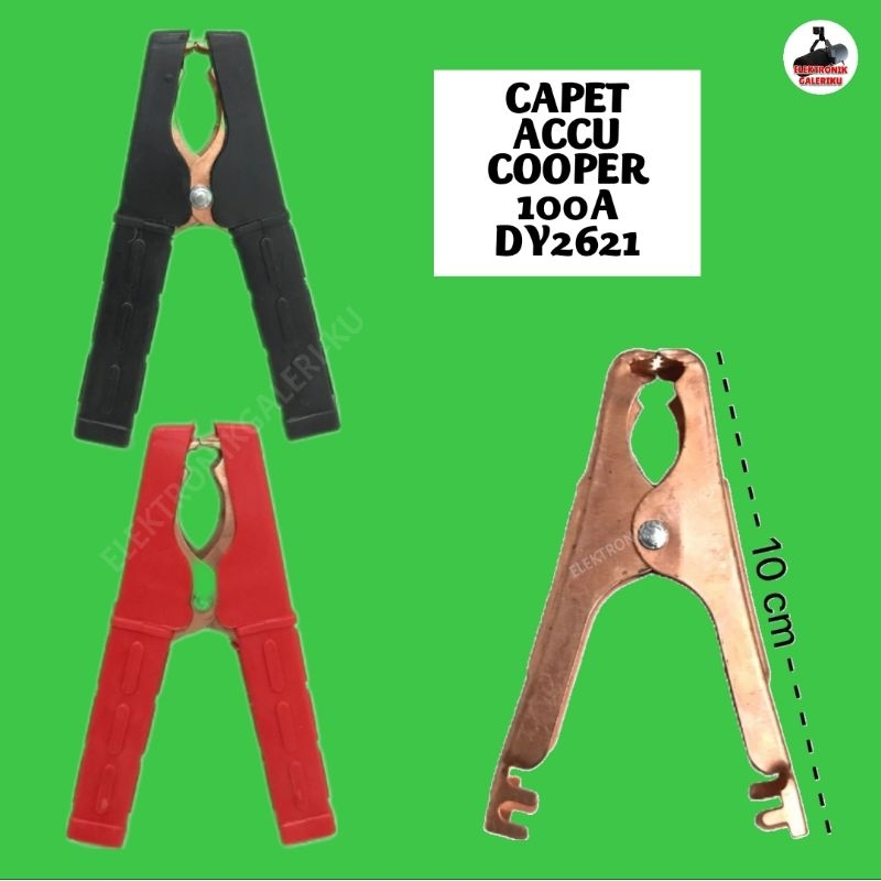 Jual CAPIT CAPET JEPITAN ACCU COOPER 100A 10CM 1SET (MERAH HITAM ...