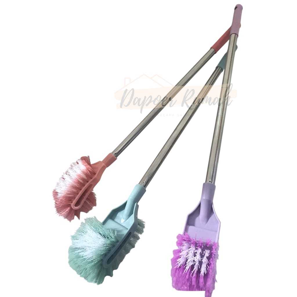 Jual Sikat WC 2 Sisi Gagang Stainless/Sikat Lantai/Sikat Kloset 2 Sisi ...