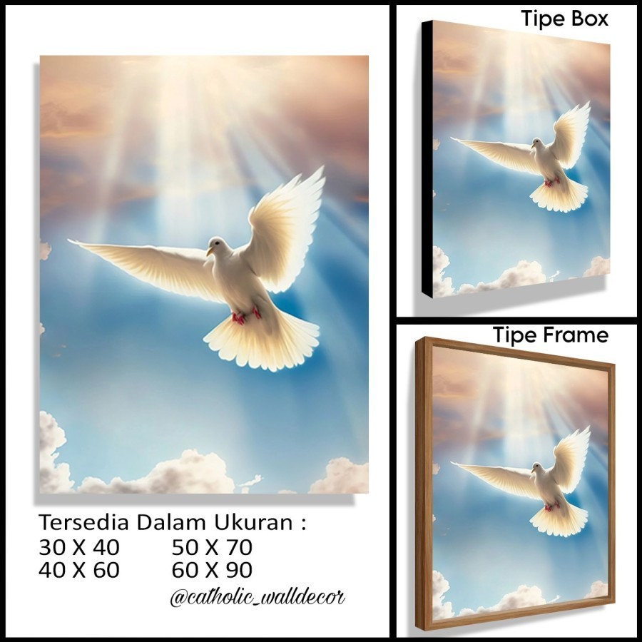 Jual Hiasan dinding Kristen Katolik merpati/Roh Kudus/Holy Spirit ...