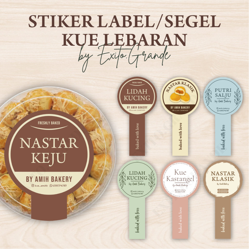 Jual Stiker Segel Kue Lebaran / Kue Kering / Toples Kue BATCH 2 ...