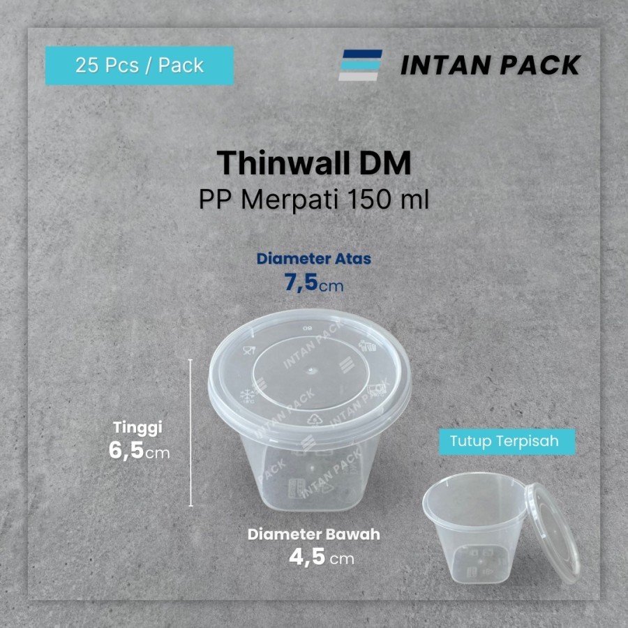 Jual Thinwall 150 ml PP Merpati DM ( 25 pcs ) | Shopee Indonesia