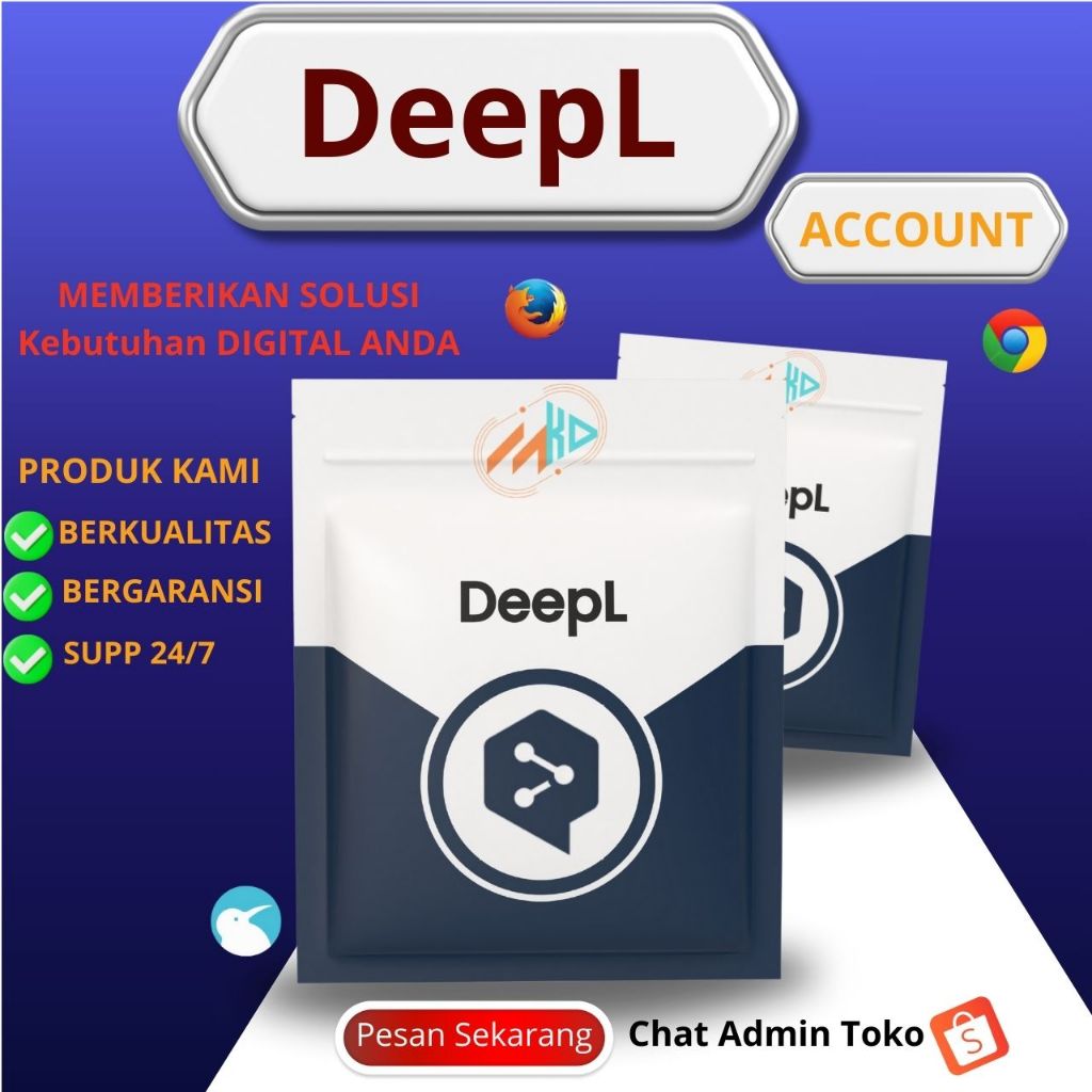 Jual DEEPL PREM| DEEPL AKUN| DEEPL SHARING ACCOUNT| DEEPL 1 BULAN | Shopee Indonesia