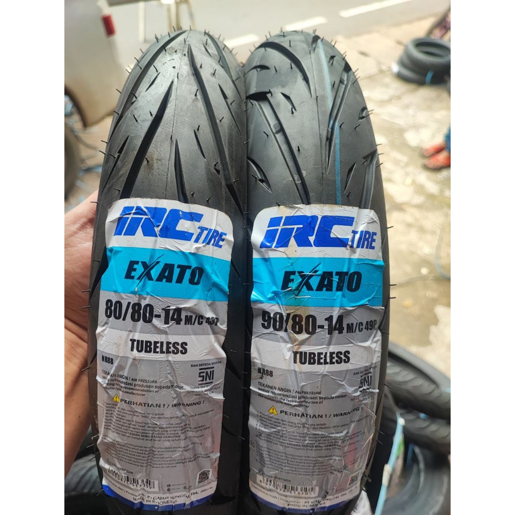 Jual [READY COD] 1SET BAN IRC 80/80-14 DAN 90/80-14 EXATO, TUBELESS Ban ...