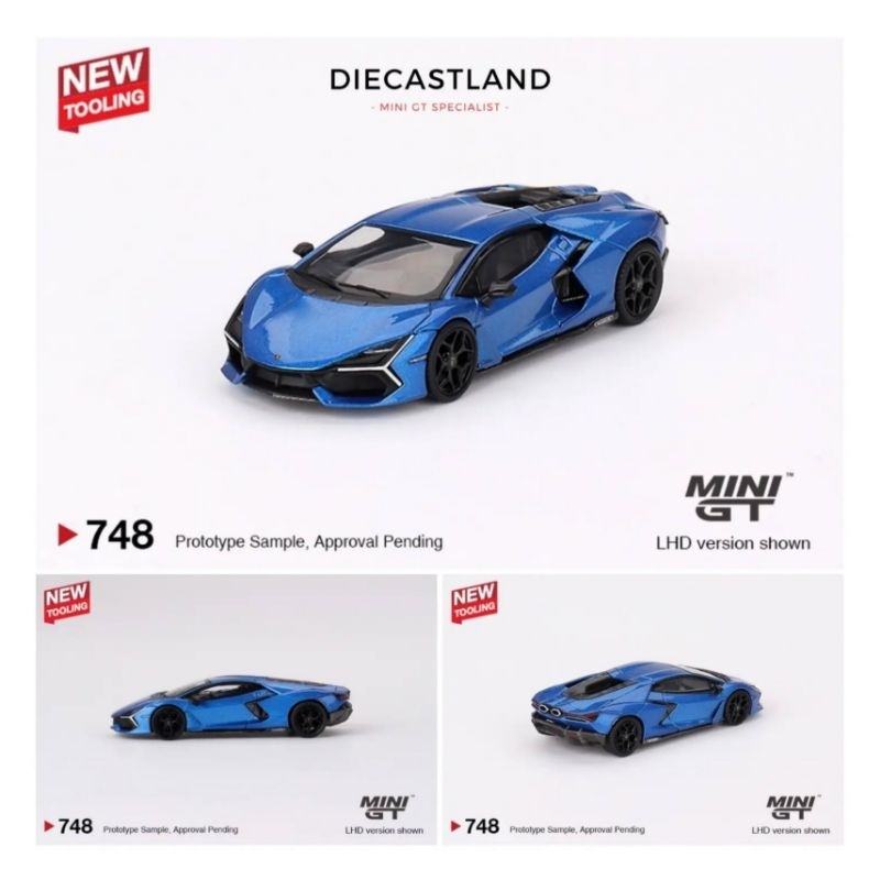 Jual Mini GT #748 Lamborghini Revuelto Blu Eleos MGT00748-R MiniGT MGT ...