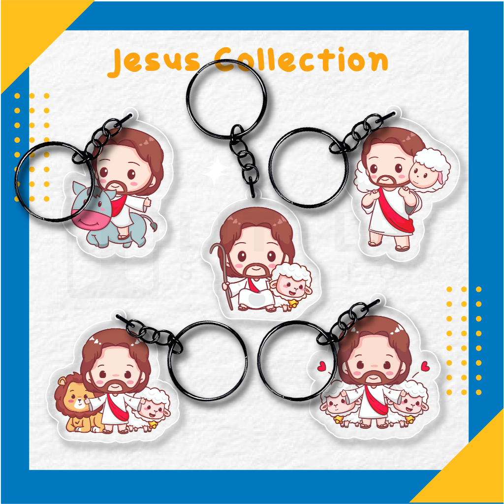 Jual Gantungan Kunci Yesus | Cute Jesus Keychain | Shopee Indonesia