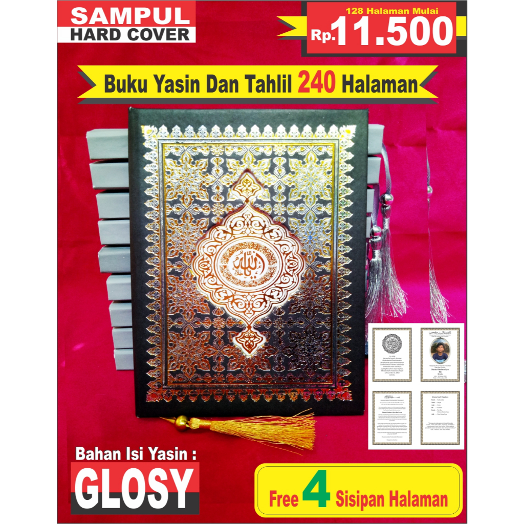 Jual Surat Yasin 240 Halaman GLOSY Motif Hot Polymas 2 Warna 01 ...