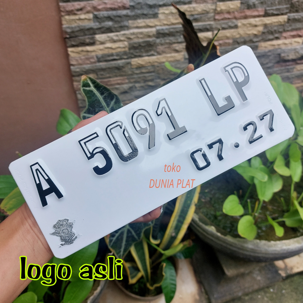 Jual Plat motor baut tanam putih angka font variasi | Shopee Indonesia