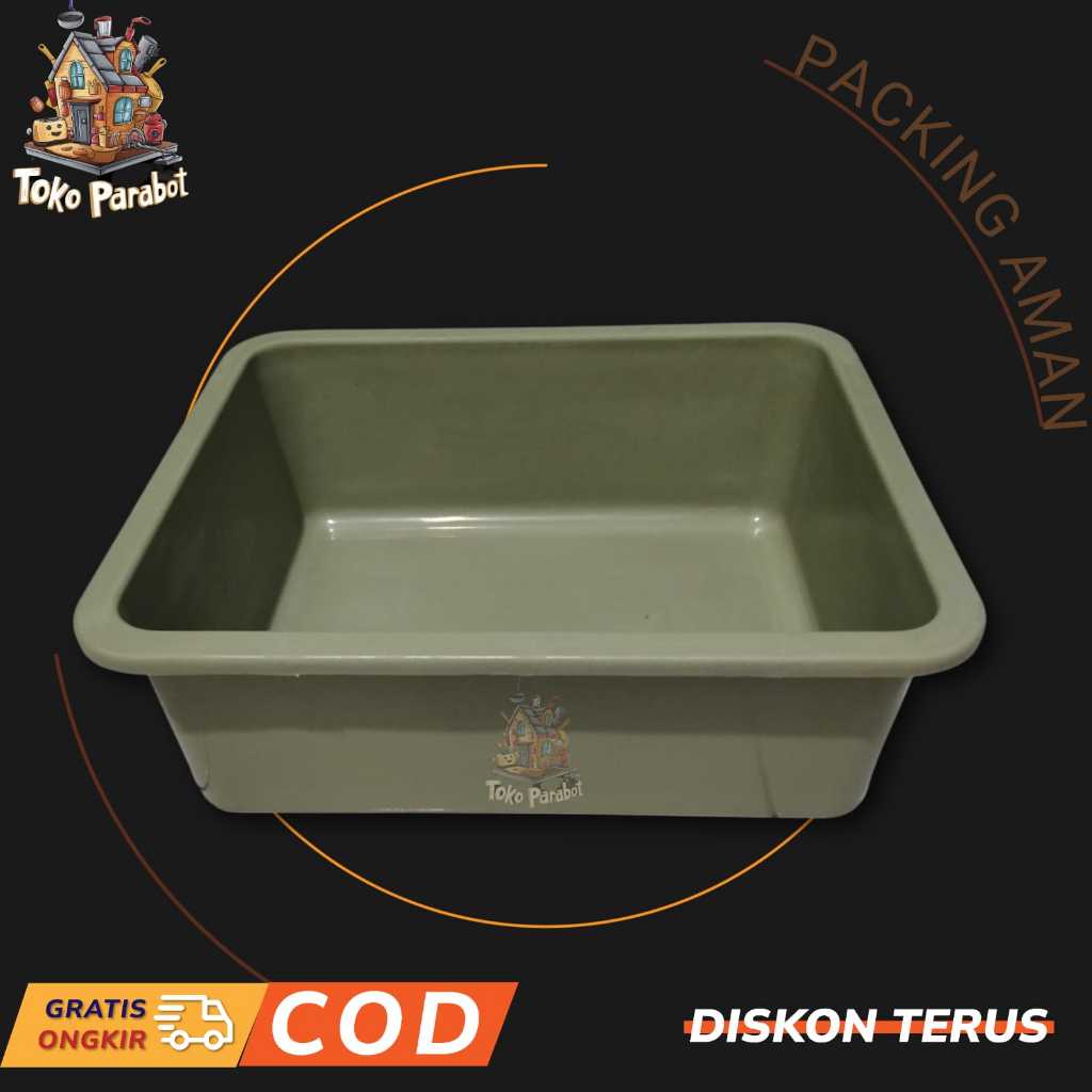 Jual BASKOM PLASTIK KOTAK/ BAK TAHU SEGI ABU KOREA PLATINUM / Litter ...