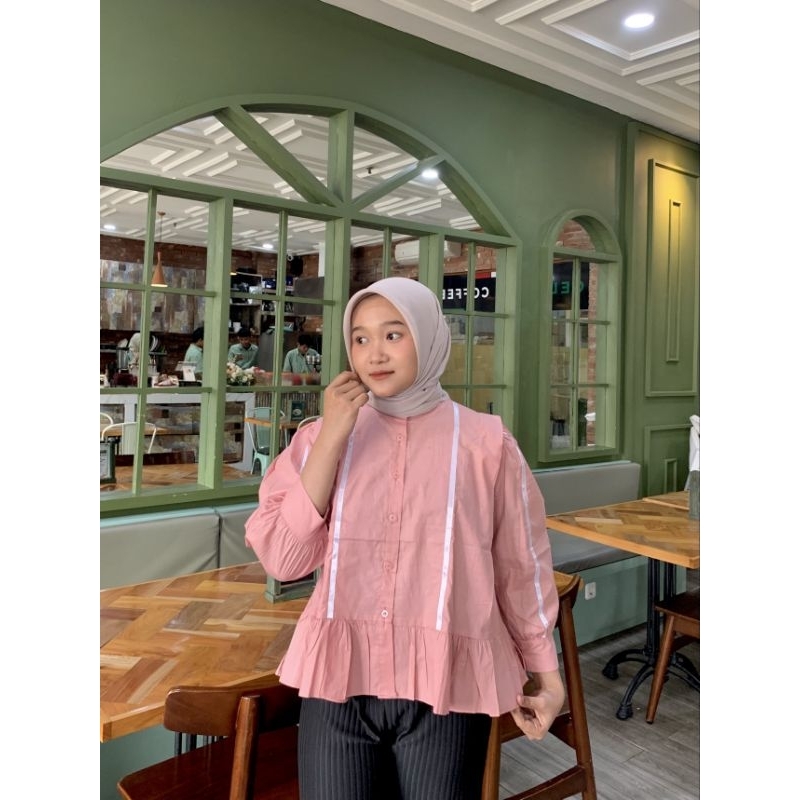 Jual Jasmine - Atasan Kemeja Wanita Terbaru - Blouse Katun Poplin | Shopee Indonesia