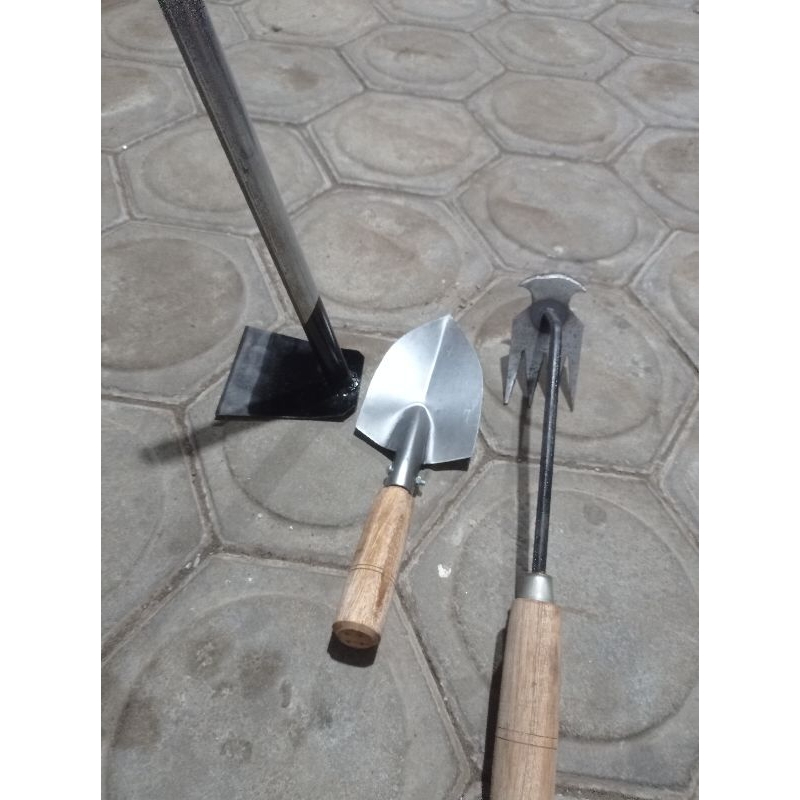 Jual paket hemat berkebun cangkul gagang pipa/cetok tanam/alat pencabut ...