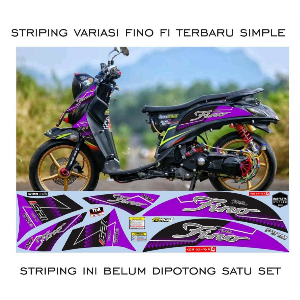 Jual striping variasi yamaha fino fi125 terbaru simple aja sticker ...