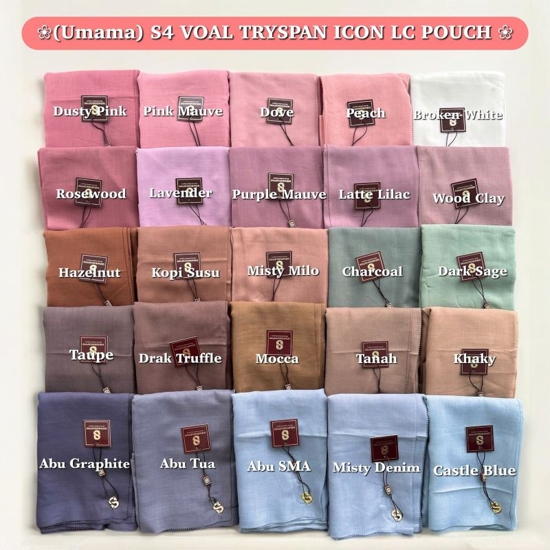 Jual (Umama Scarves) SEGIEMPAT VOAL TRYSPAN ICON LC POUCH•hijab ...
