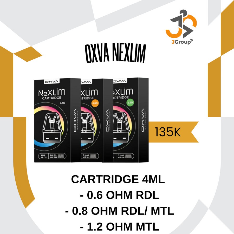 Jual OXVA NEXLIM CARTRIDGE 4ML | CARTRIDGE NEX XLIM AUTHENTIC BY OXVA ...