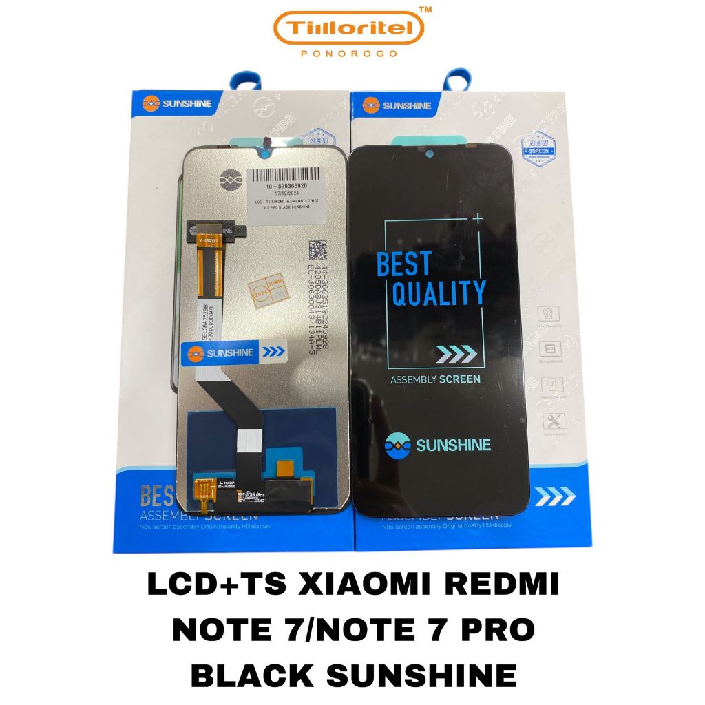 Jual LCD+TS XIAOMI REDMI NOTE 7/NOTE 7 PRO BLACK SUNSHINE | Shopee Indonesia