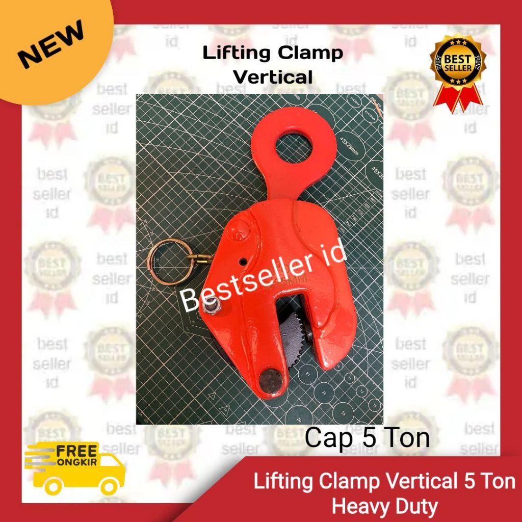 Jual Lifting Clamp Hook Vertical 5 Ton / Alat Penjepit / Alat Angkut ...