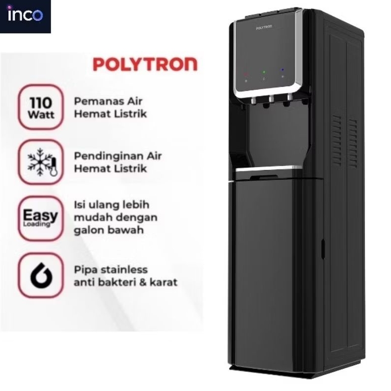 Jual DISPENSER GALON BAWAH POLYTRON PWC-615X KOMPRESOR | Shopee Indonesia