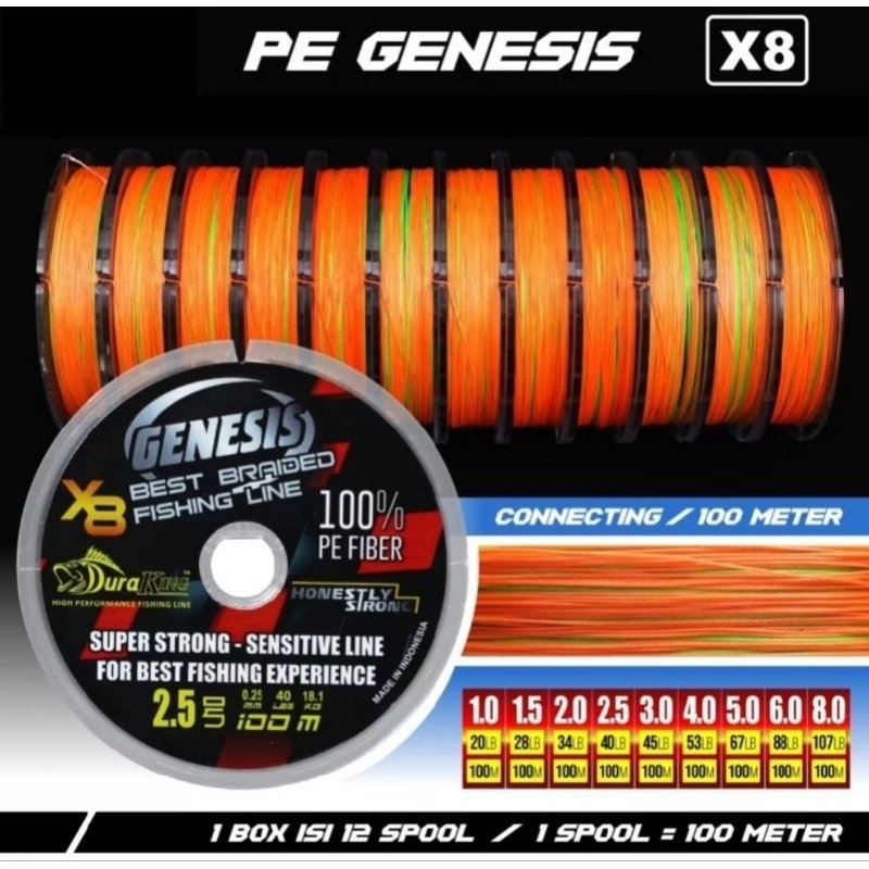 Jual PE DURAKING X8 GENESIS MULTI COLOUR | Shopee Indonesia