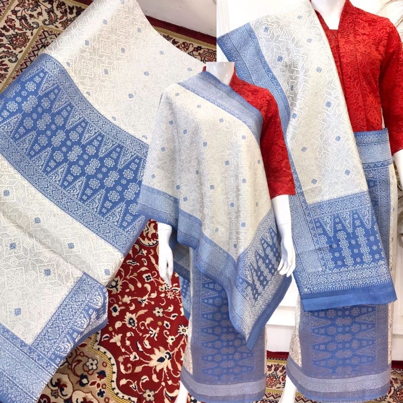 Jual SONGKET PANCAWARNA ICE BLUE ORI/ SONGKET ICE BLUE TERBARU | Shopee ...