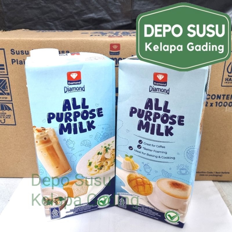 Jual Diamond All Purpose Milk UHT 1000ml | Great for Coffee Better ...