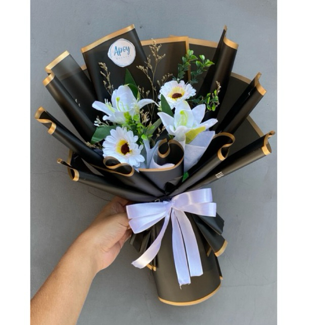 Jual BOUQUET bunga premium 4 tangkai Free kartu ucapan dan packing ...