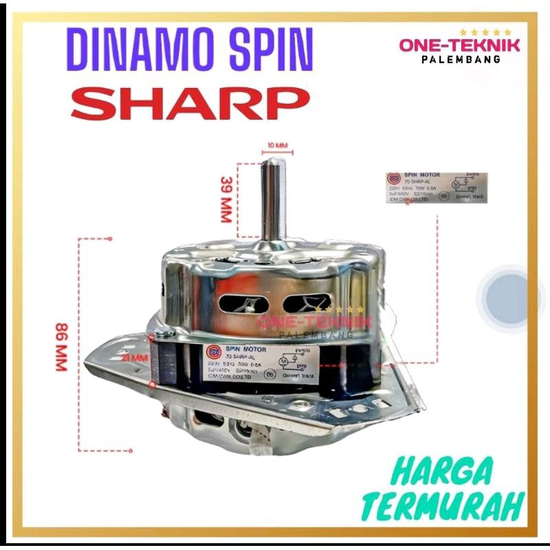 Jual MOTOR DINAMO SPIN SHARP | DINAMO PENGERING SHARP 2 TABUNG AS 10MM | Shopee Indonesia