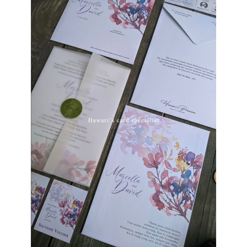 Jual Undangan satuan minimal order 10 hard cover undangan akad nikah ...