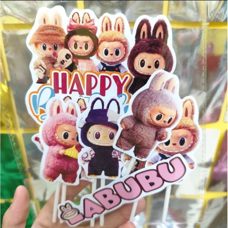 Jual Labubu Cake topper hiasan kue Labubu Monster tusukan kue ulang ...