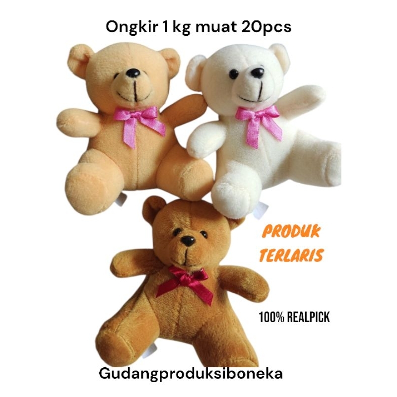 Jual REAL PICK 100% boneka / boneka teddy bear / boneka bear mini ...