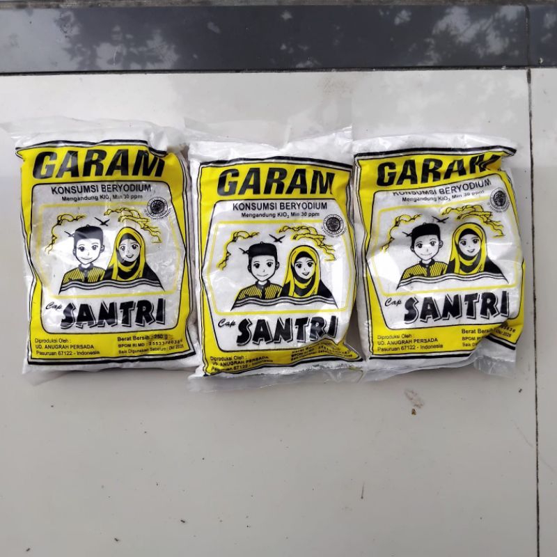 Jual Garam Halus "Santri" kemasan 200 g | Shopee Indonesia