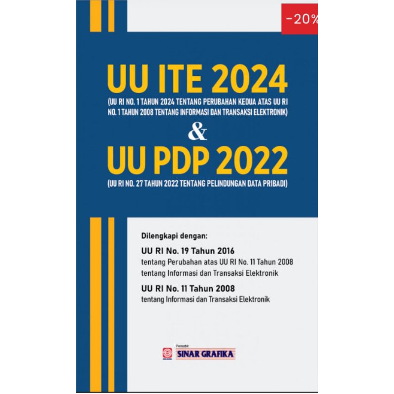 Jual Undang Undang No 1 ITE Tahun 2024 Informasi Dan Transaksi Elektronik Dan UU No 27 Tahun ...