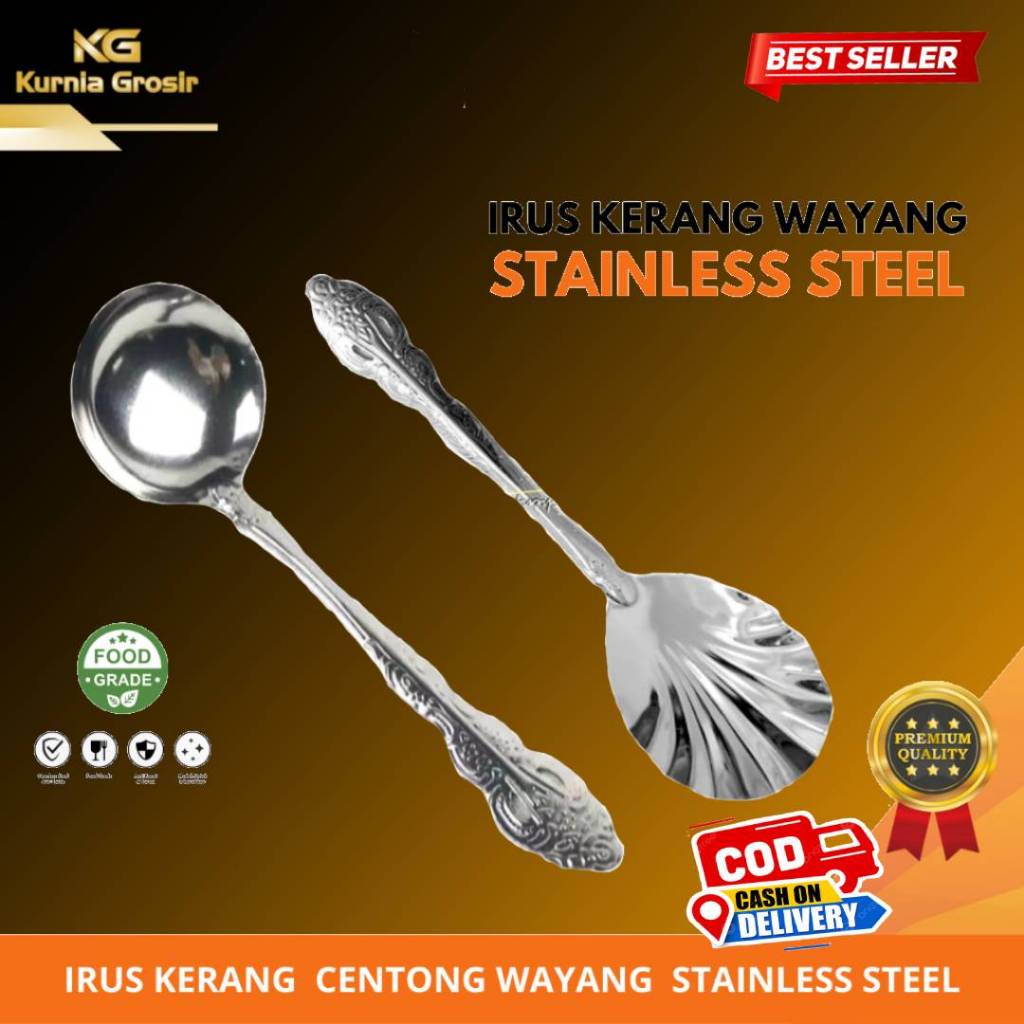 Jual Sendok Soup Stainless/ Sendok Sop Sayur Motif Kerang Stainless ...