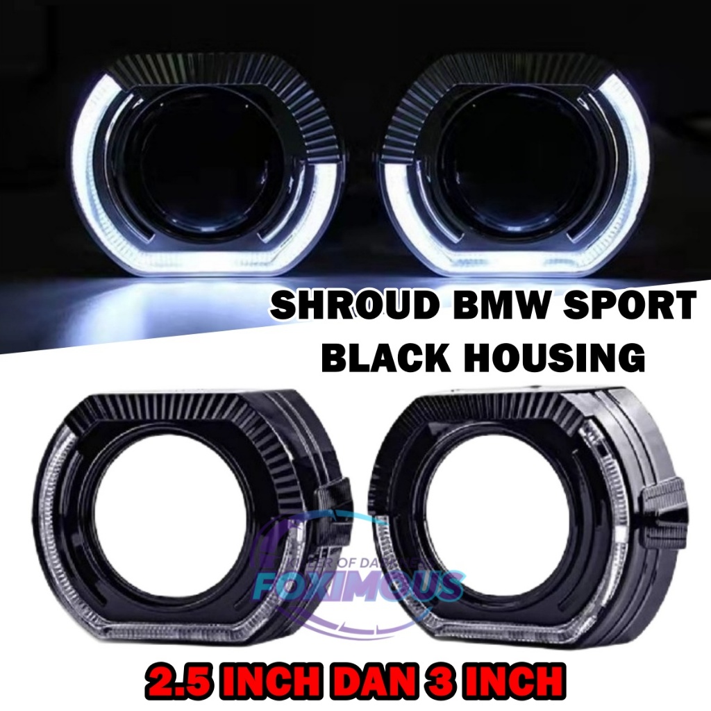 Jual Ring Shroud Biled Model Sport 2,5 inch dan 3 inch Black Housing ...