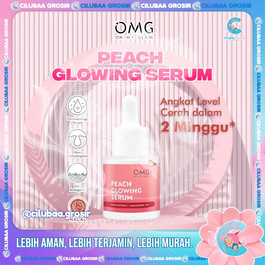 Jual OMG OH MY GLOW Peach Glowing Serum 20ml || Serum Pencerah Kulit ...