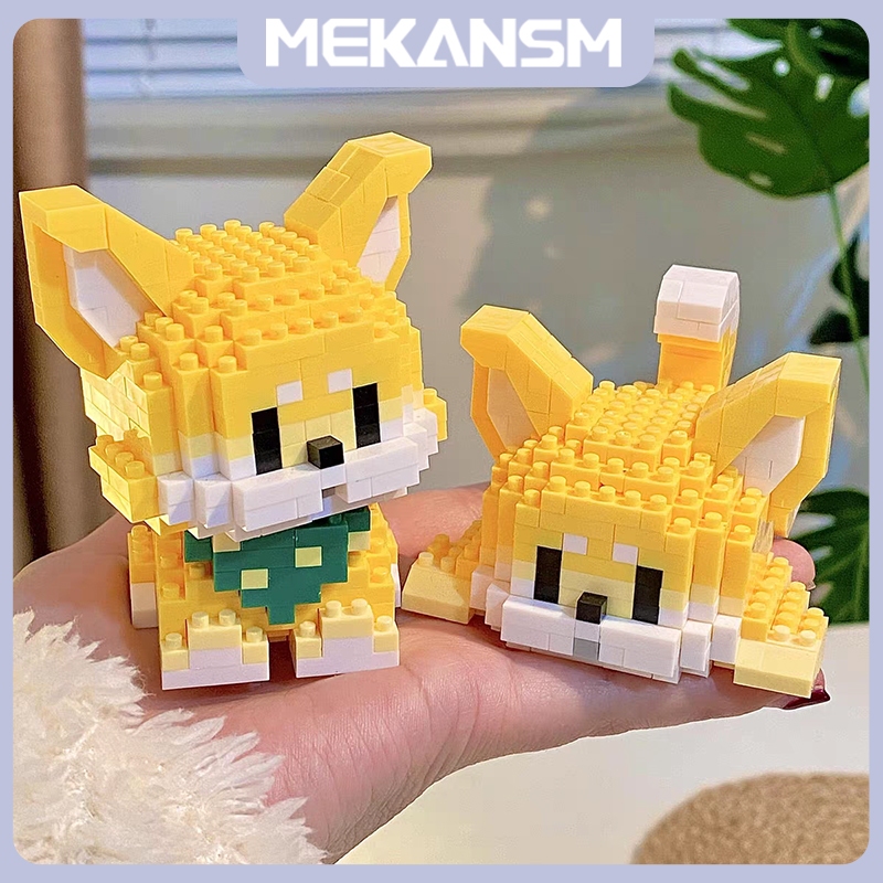 Jual MEKANSM Bricks Model Cute Dog Animal Mini Building Block Cartoon ...
